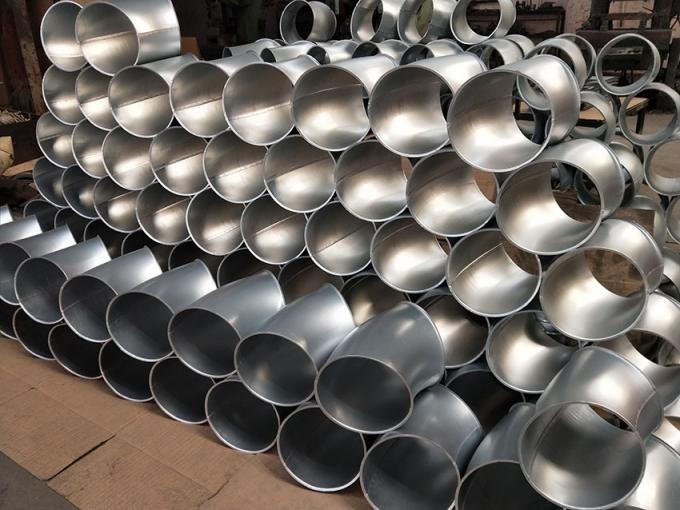 90 Degree Elbow Welding Galvanized Air Dust Extraction Pipe Fitting ...