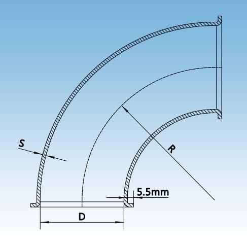90 Degree Dust Extraction Pipe Fittings Galvanized Steel Welding Elbow