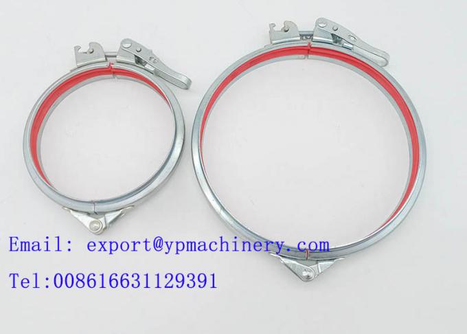 Round Ducting Clamps Quick Release Pipe Clamp With Red Rubbe Flange ...