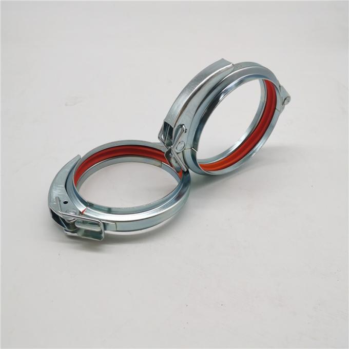 Electro Galvanised Tube Clamps 100mm With Red Sealent