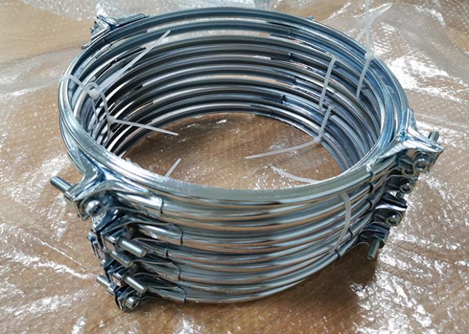 ISO 200mm 5 Inch Galvanized Pipe Clamps With Bolt And Pin