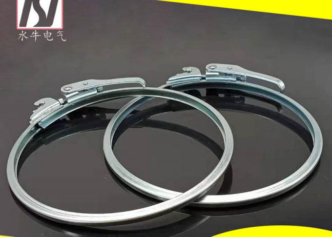 Round Ring Pipe Connection Adjustable 100MM Galvanized Tube Clamp