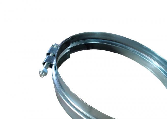 Galvanized Flange Pipe Clamp , Spiral Pipe Connect Clamp And Fittings ...