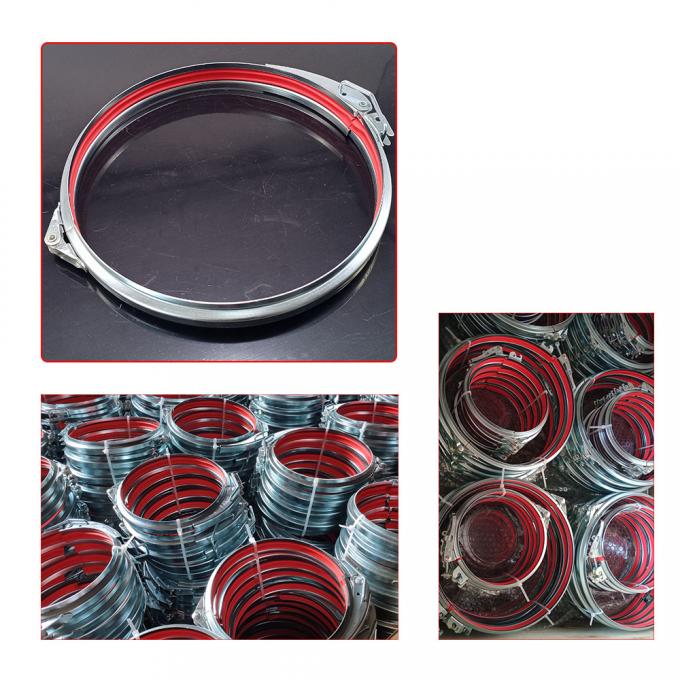 Rapid Lock Ring 6 Inch Galvanised Pipe Clamps With Epdm Seal Ring