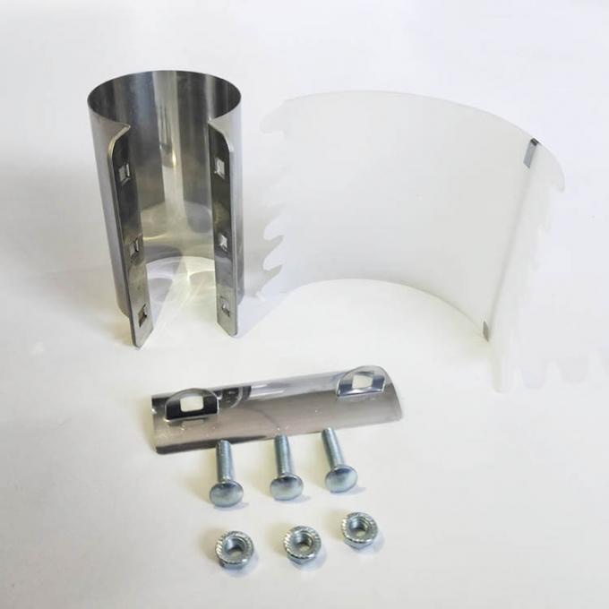 Ss430 Metal Pipe Couplings White Food Grade Silicone Gasket 63 * 150 Mm