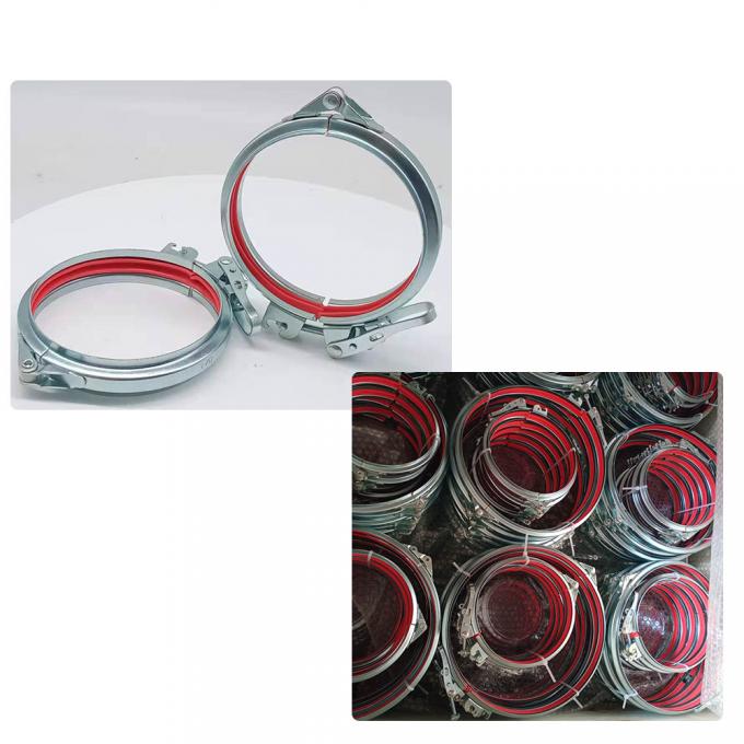 600mm Zinc Plated Galvanized Pipe Clamp Carbon Steel Dust Extraction ...