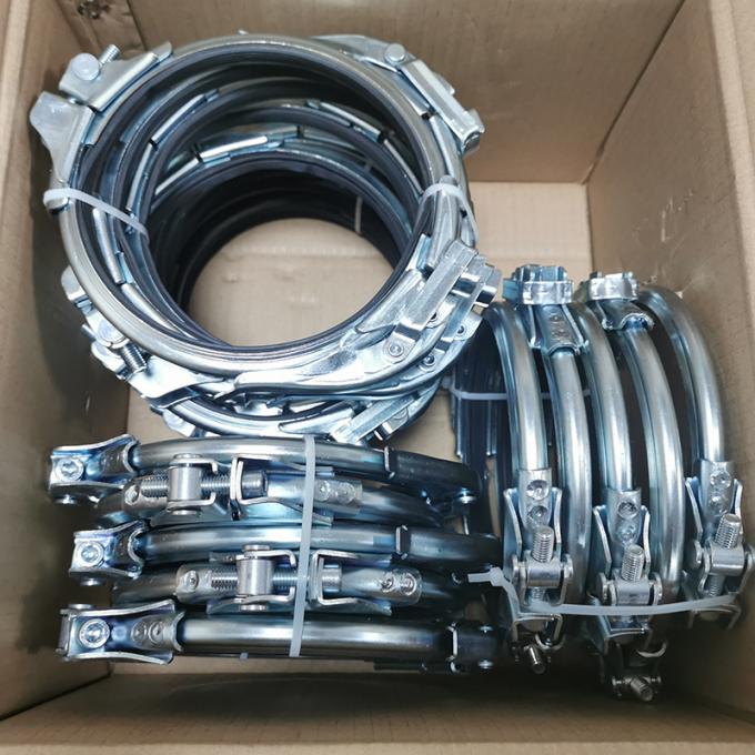 Duct Heavy Duty Pipe Clamps Galvanised Steel Quick Lock Ring With Sealant