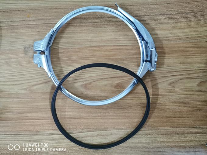 Duct Heavy Duty Pipe Clamps Galvanised Steel Quick Lock Ring With Sealant