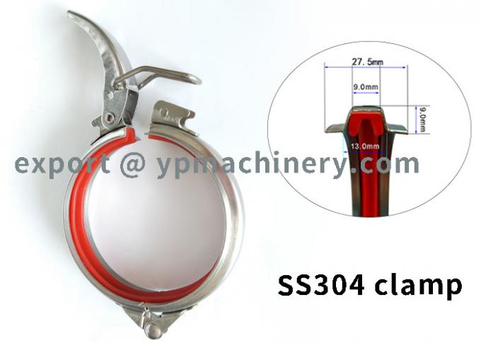 100mm Ductwork Quick Release Pipe Clamp With Lock For Flange Tube Bends