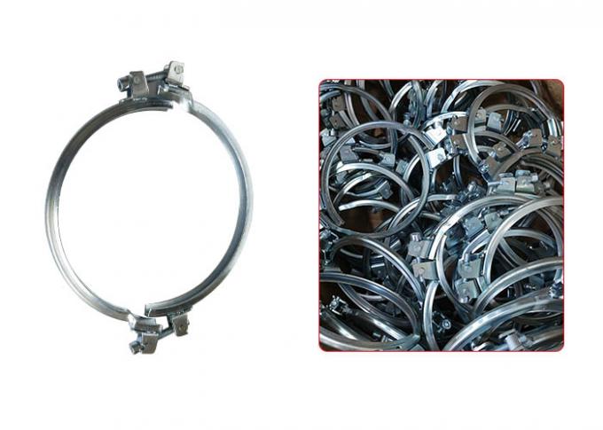 German Standard 350mm Galvanized Pipe Clamps Fast Round V Shaped Air ...