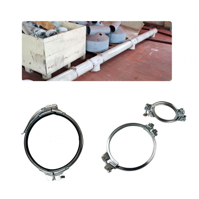 Galvanized Pull Ring Quick Connect Heavy Duct Pipe Pouring Clamp 100 To 450