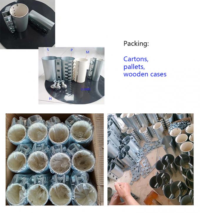 Nitrile Rubber Zinc Plate Heavy Duty Pipe Clamps For Engineering Pipe ...