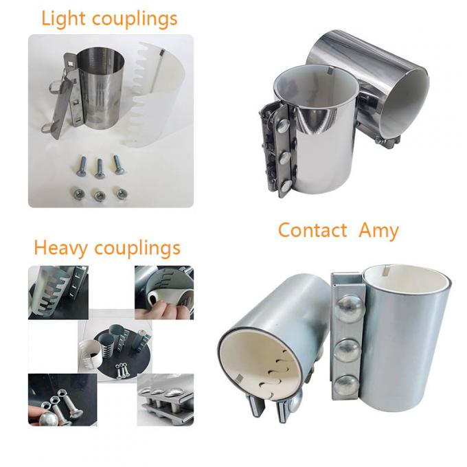 SS430 Metal Pipe Couplings Industrial Dust Collector Pipe Fittings 0 ...
