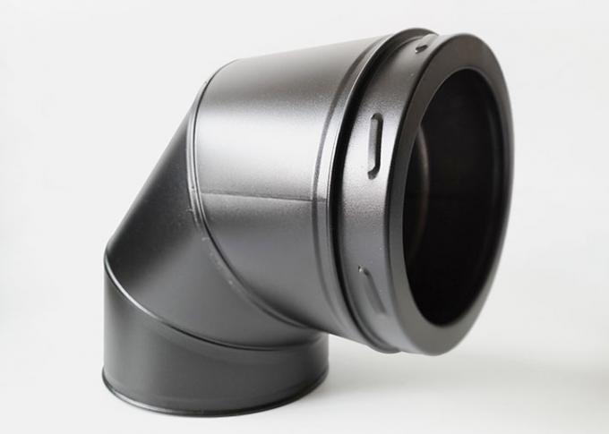 Heat Insulation Fireplaces Stoves SS304 Extraction Chimney Elbow Pipe 5Inch