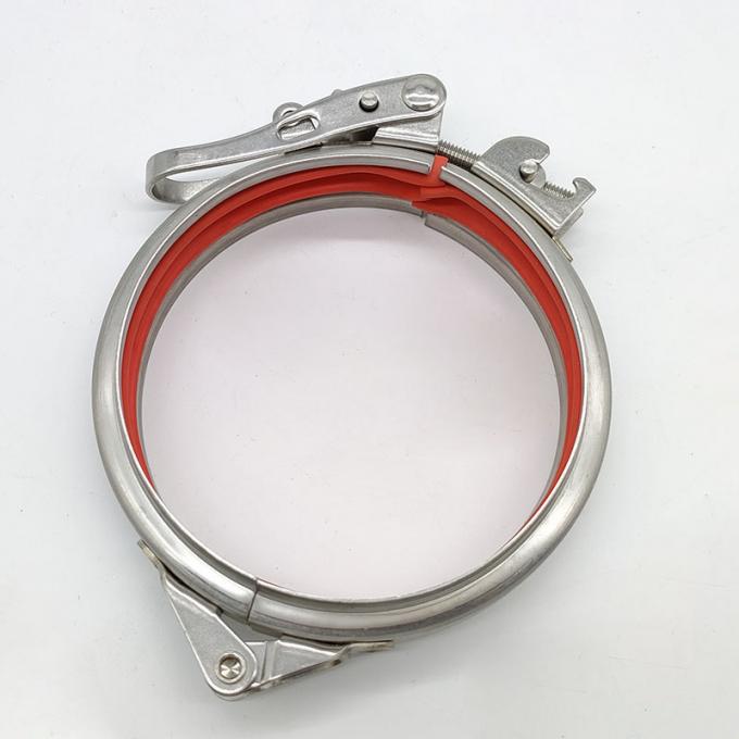 U Type Stainless Steel 304 Round Quick Release Pipe Clamp With Sealing Ring