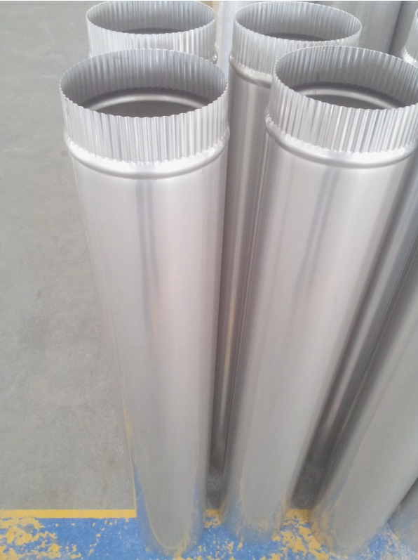 8" Single Wall Stainless Steel Stove Flue Pipe 1000 Mm