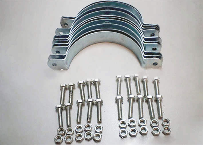 5 inch Two Pcs Separate Bolt Support Bracket pipe clamps Galvanized ...