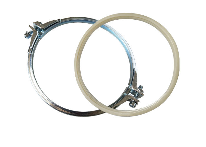 Modular Flanging System Heavy Duty Pipe Clamps And White Silicone Gasket