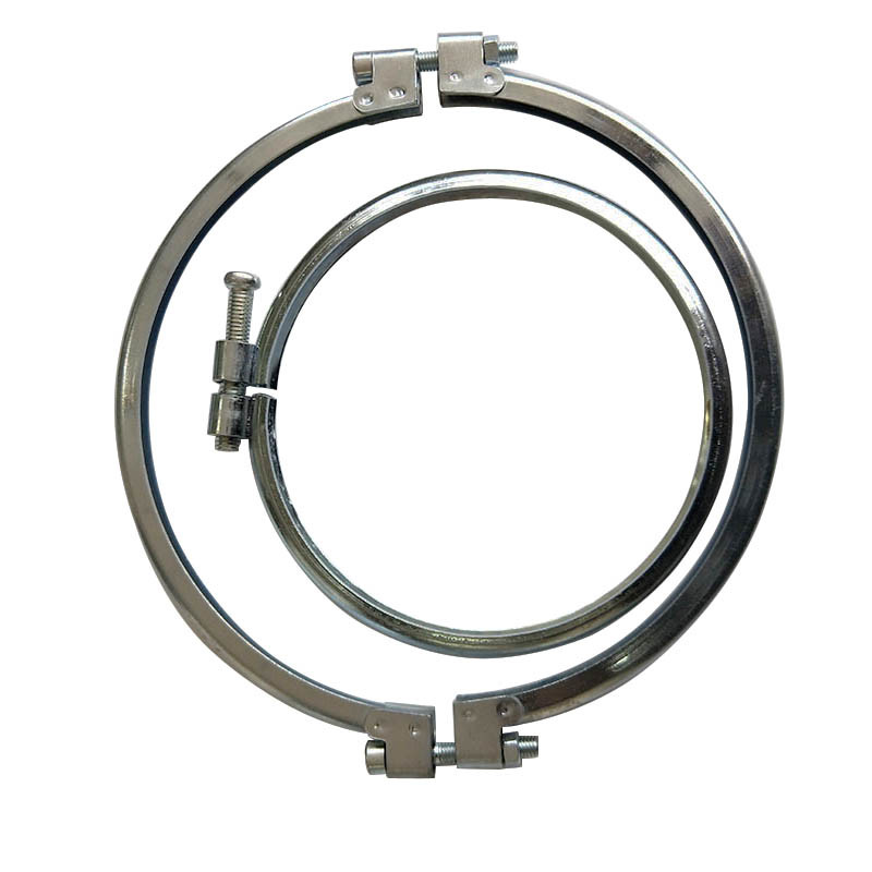Industrial 80mm-630mm Stainless Steel Duct Clamps Single Bolt Pipe ...