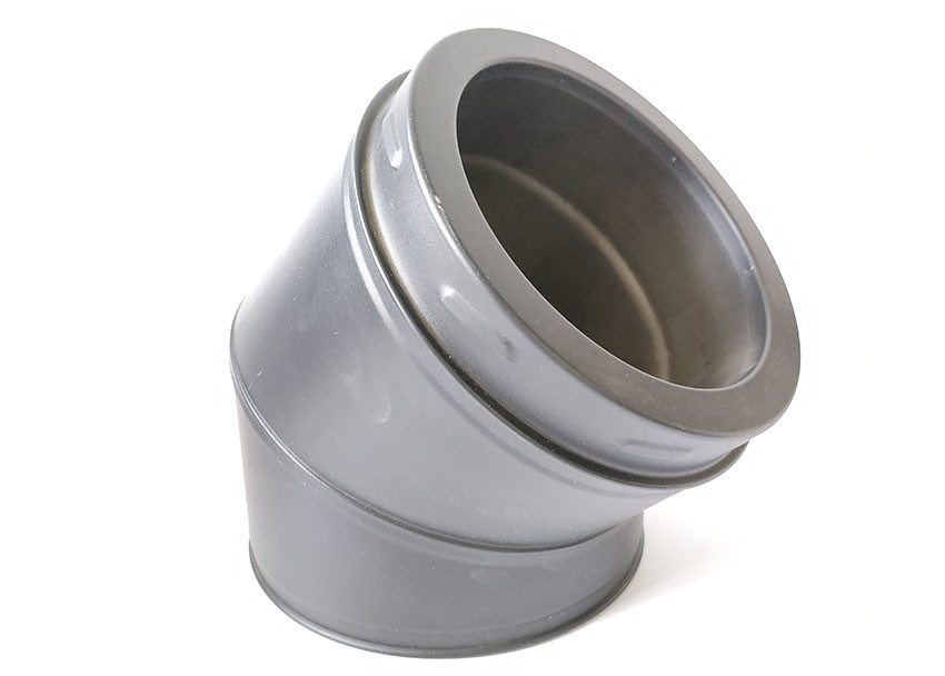 Heat Insulation Fireplaces Stoves SS304 Extraction Chimney Elbow Pipe 5Inch