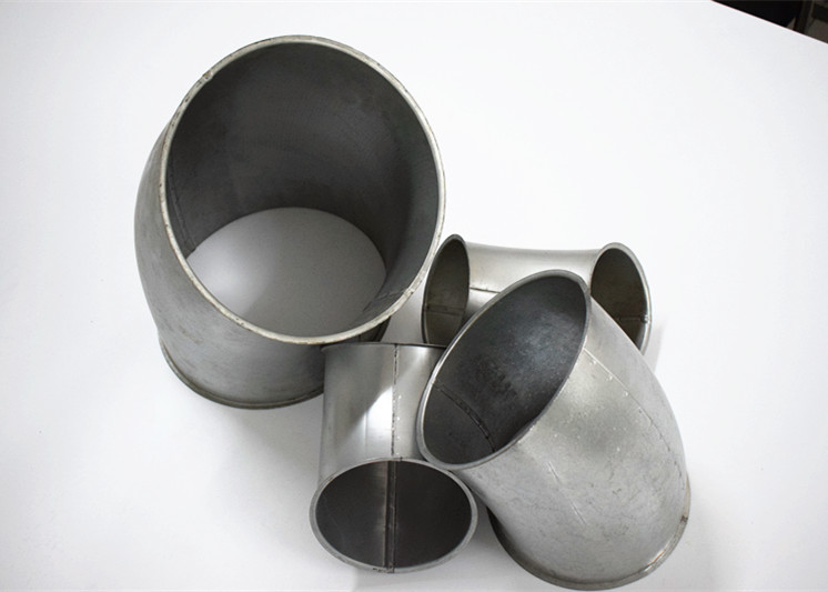 140mm Galvanized Steel 90 Degree Seam Weld Dust Extraction Pipe Pressed ...