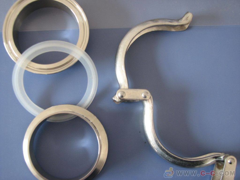 Stainless Steel Heavy Hoop Pipe Connector Clamp , 0.7 Mm - 2.0mm ...