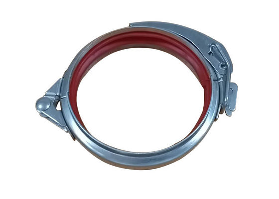 Airtight Quick Release Pipe Clamps Round With Red Rubber