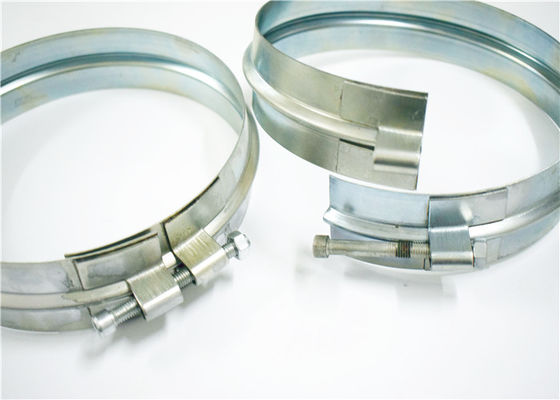 150MM-1000MM Large Diameter Pipe Clamps , Duct Wide Rings Steel Pipe Clamps