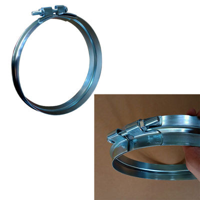 150MM-1000MM Large Diameter Pipe Clamps , Duct Wide Rings Steel Pipe Clamps