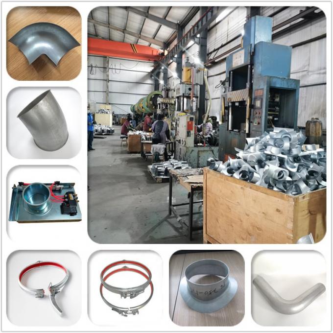 Galvanized Straight 200mm Metal Dust Extraction Pipe